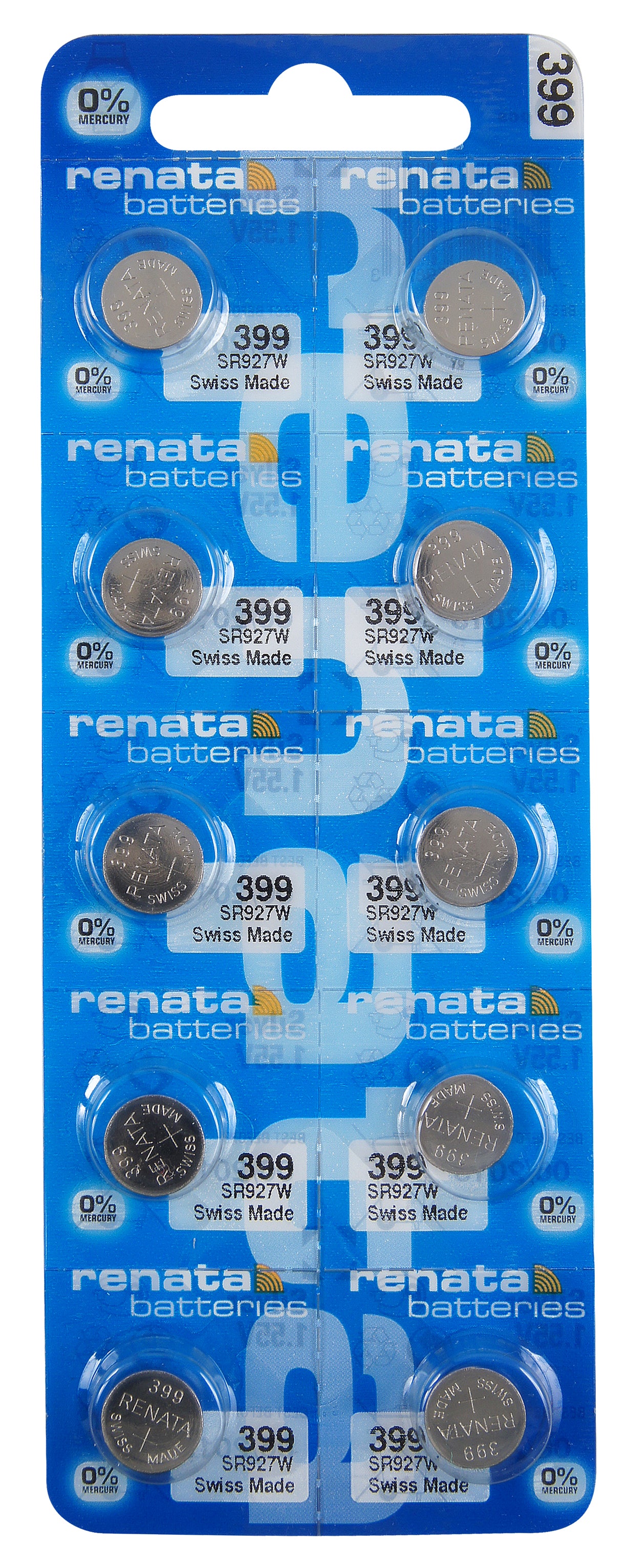 Renata 399 10pk Watch Battery - 395/399, SR927W, SR57, 280-44 – Watch ...